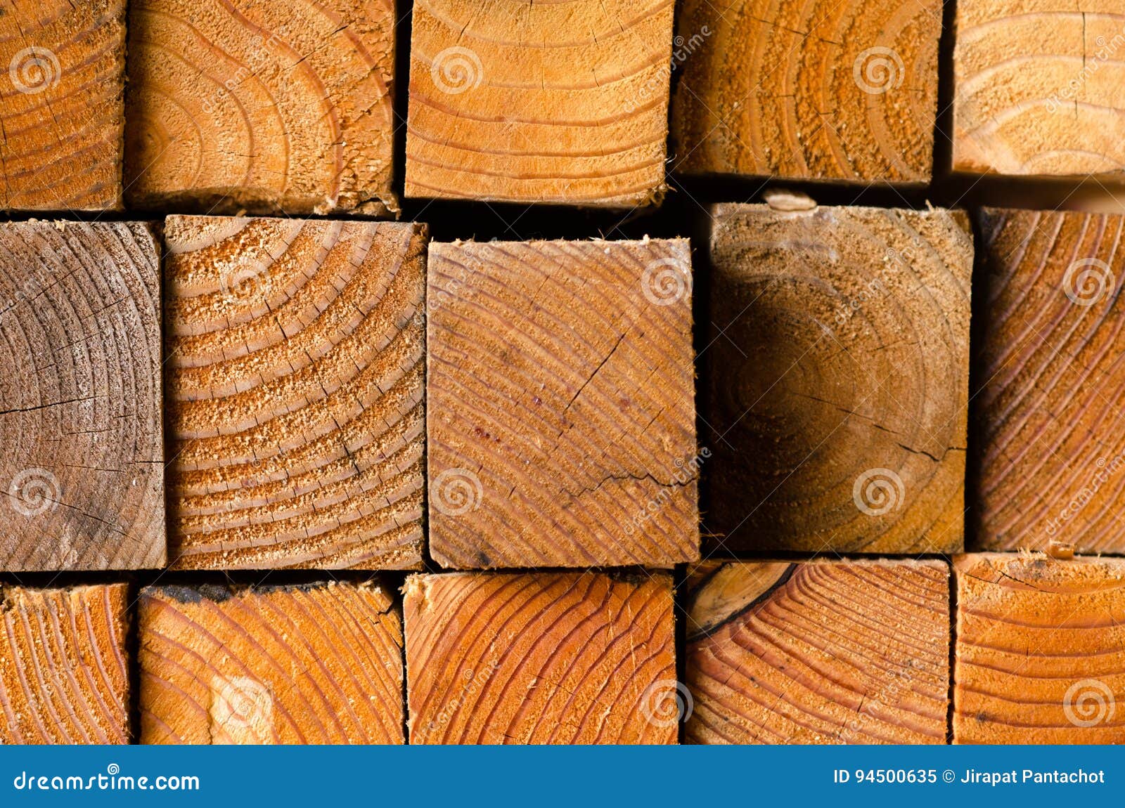 Stack of Pine Boards on Building Materials Warehouse Stock Image ...