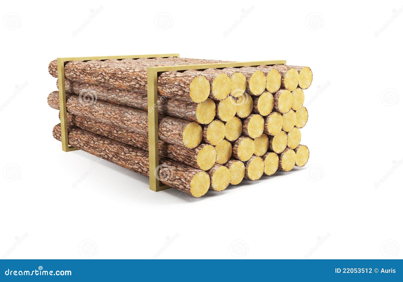 Stack of pine logs stock illustration. Illustration of isolated - 22053512