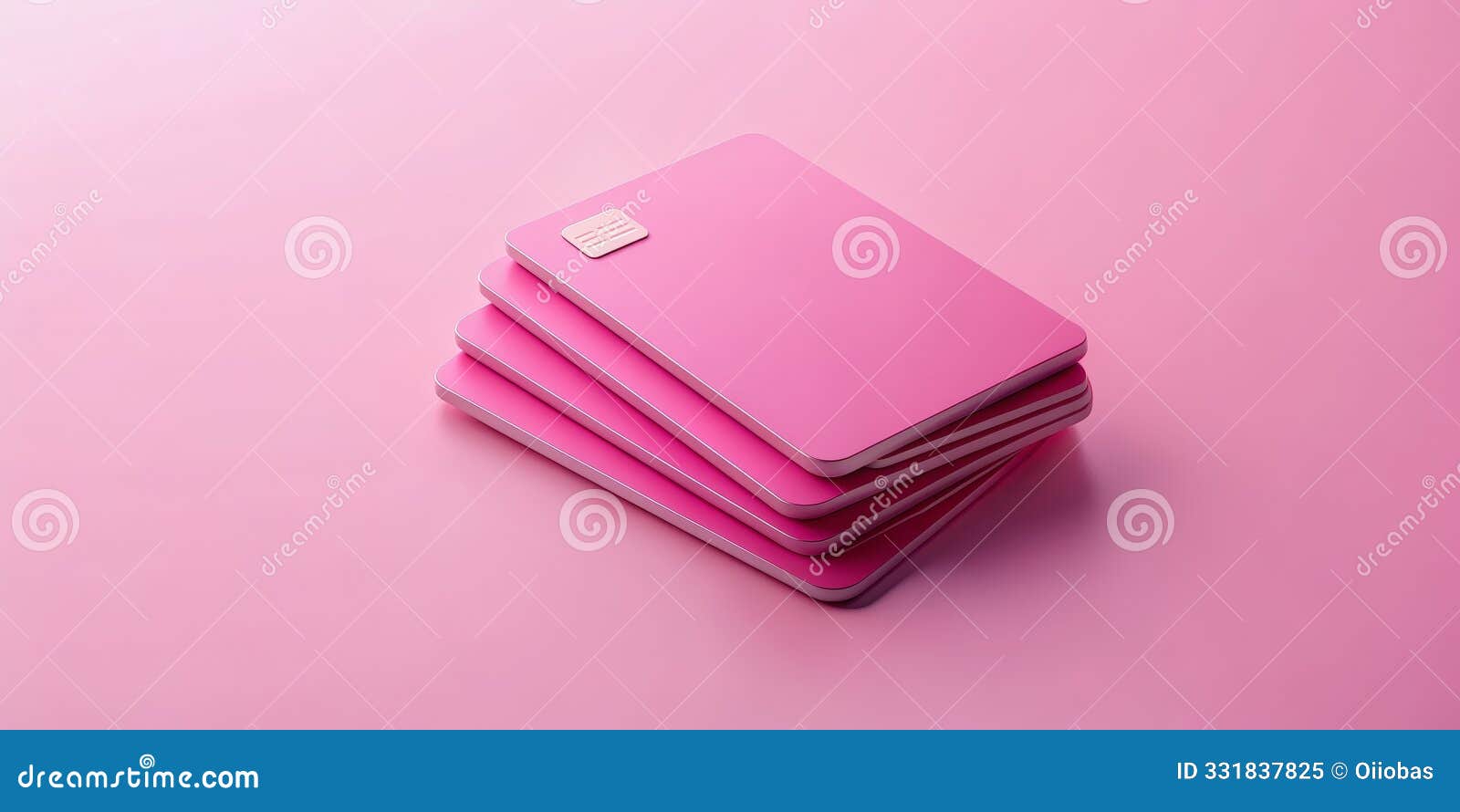 Stack of Pink Credit Cards, 3D Render, Pink Background, Minimalist ...