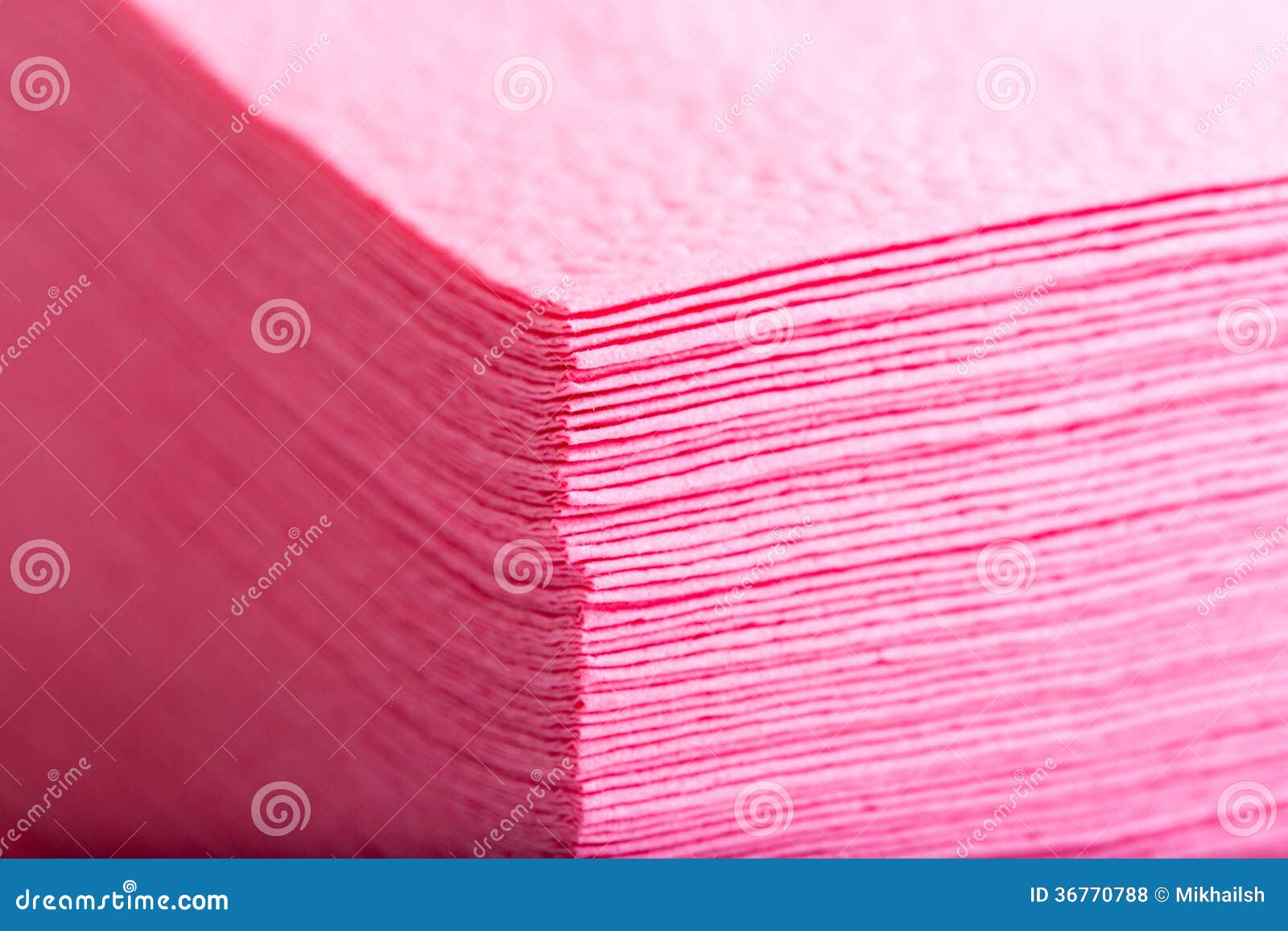 Stack of Pink Paper Table Napkins Stock Photo - Image of clean, line ...