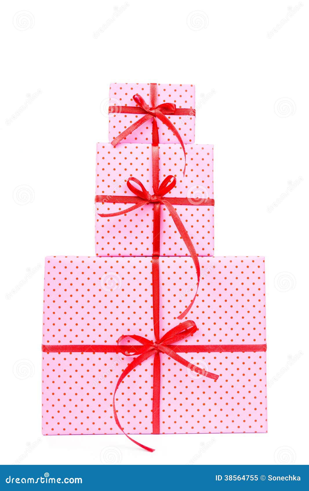 Stack of pink presents stock image. Image of decoration - 38564755