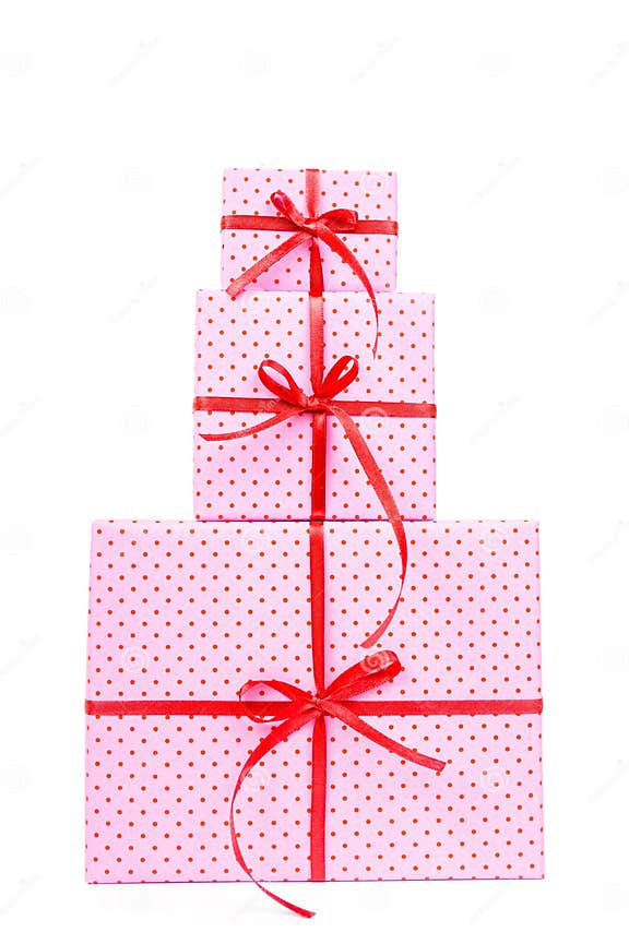 Stack of pink presents stock image. Image of decoration - 38564755