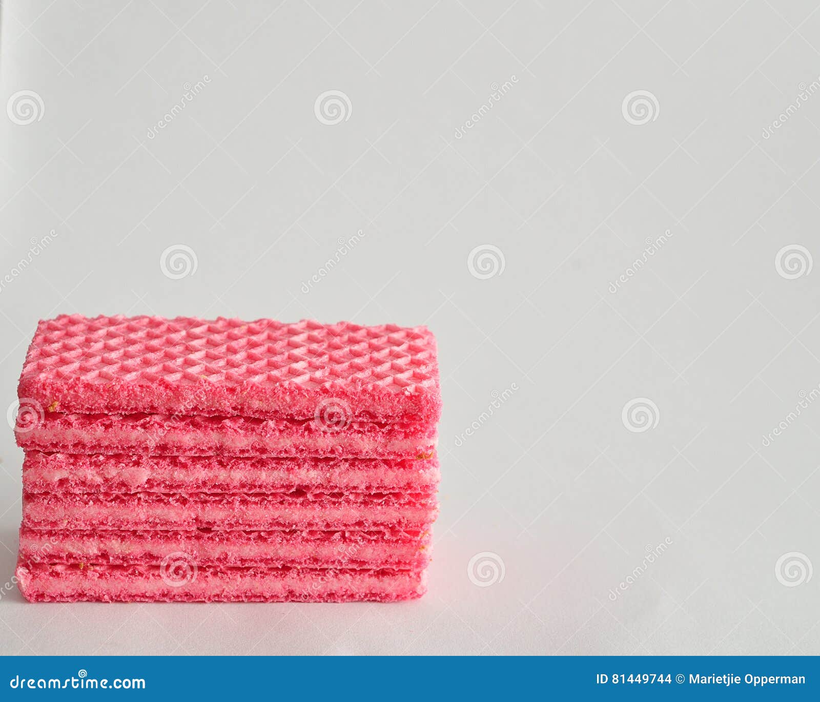 Stack of Pink Wafer Biscuits Stock Photo - Image of snack, healthy ...