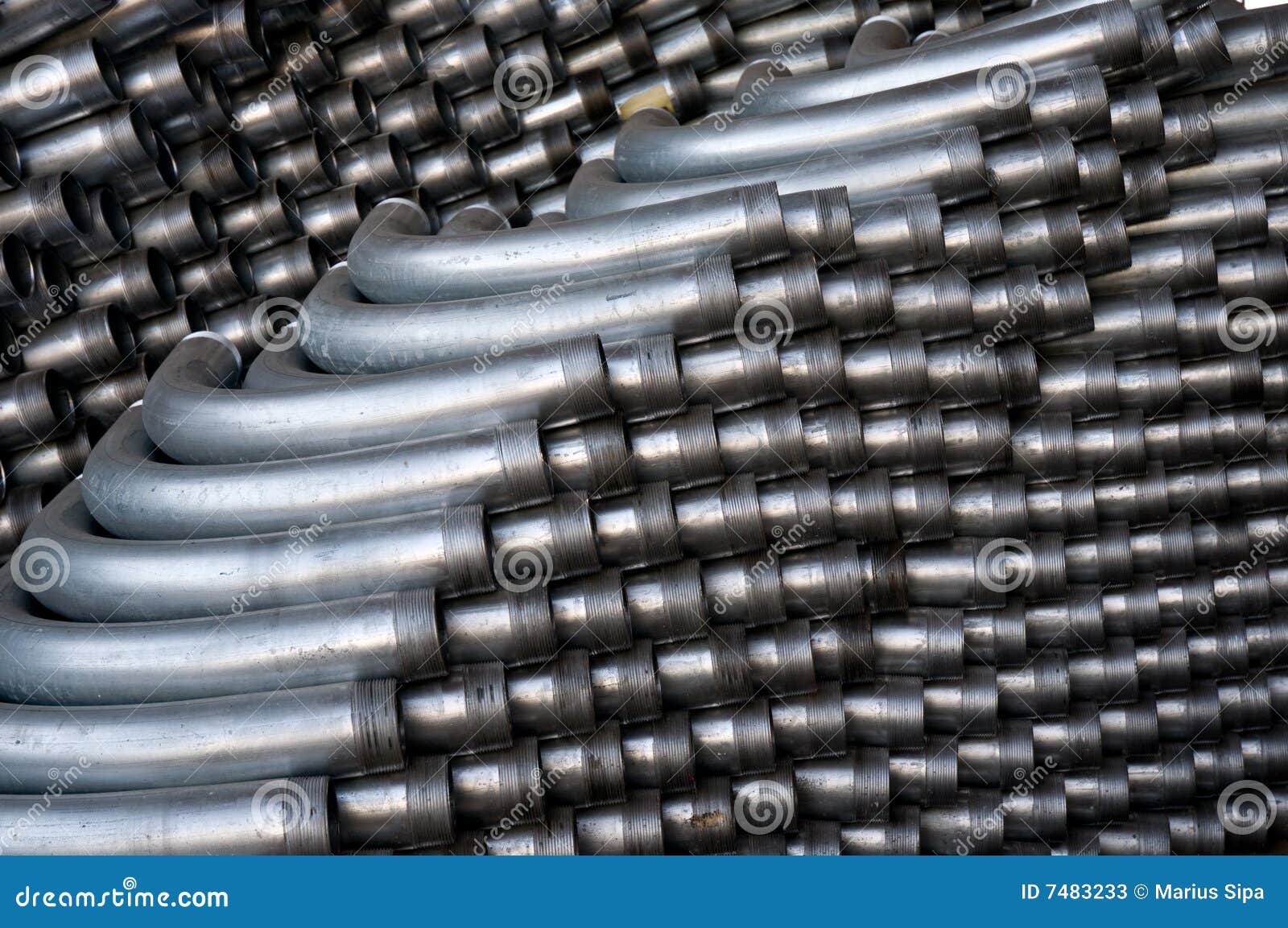 Stack of Piping stock image. Image of tube, tall, industry - 7483233