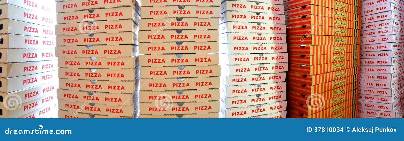 Stack of pizza boxes stock photo. Image of container - 37810034