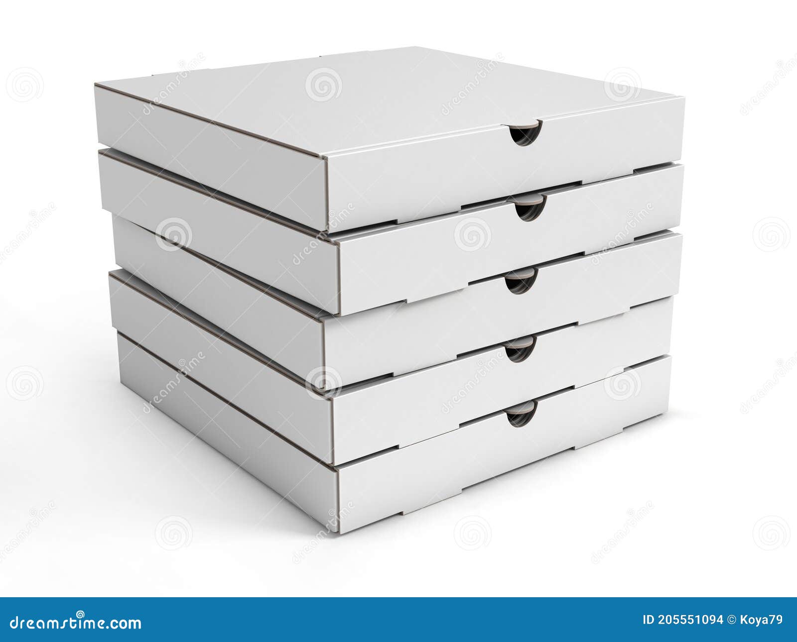 Stack of Pizza Boxes 3d Rendering Stock Illustration - Illustration of ...