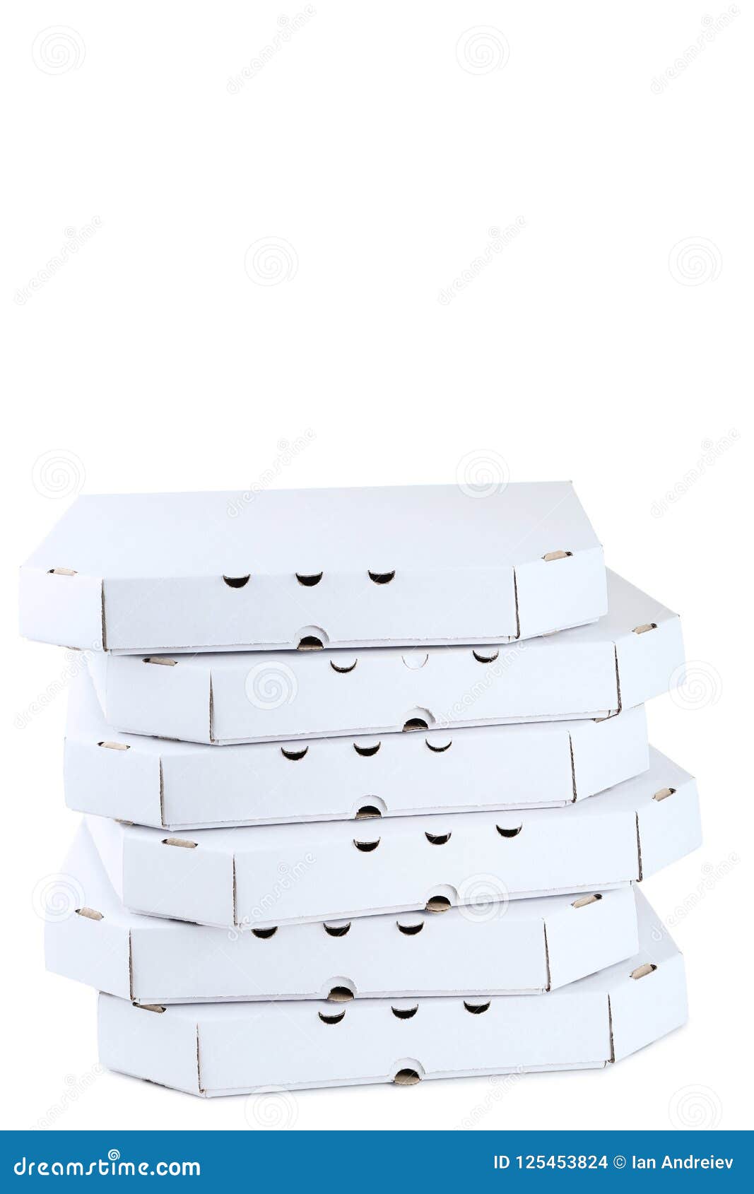 Stack of pizza boxes stock photo. Image of food, shape - 125453824