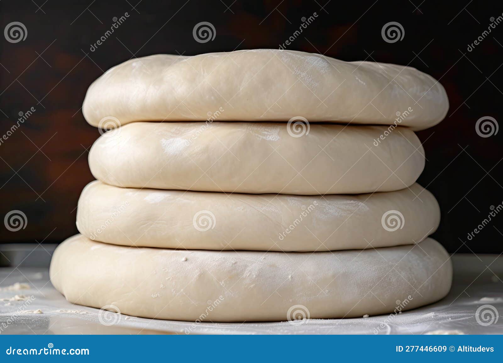 Stack of Pizza Dough, Waiting To Be Topped and Baked into Classic Slice ...