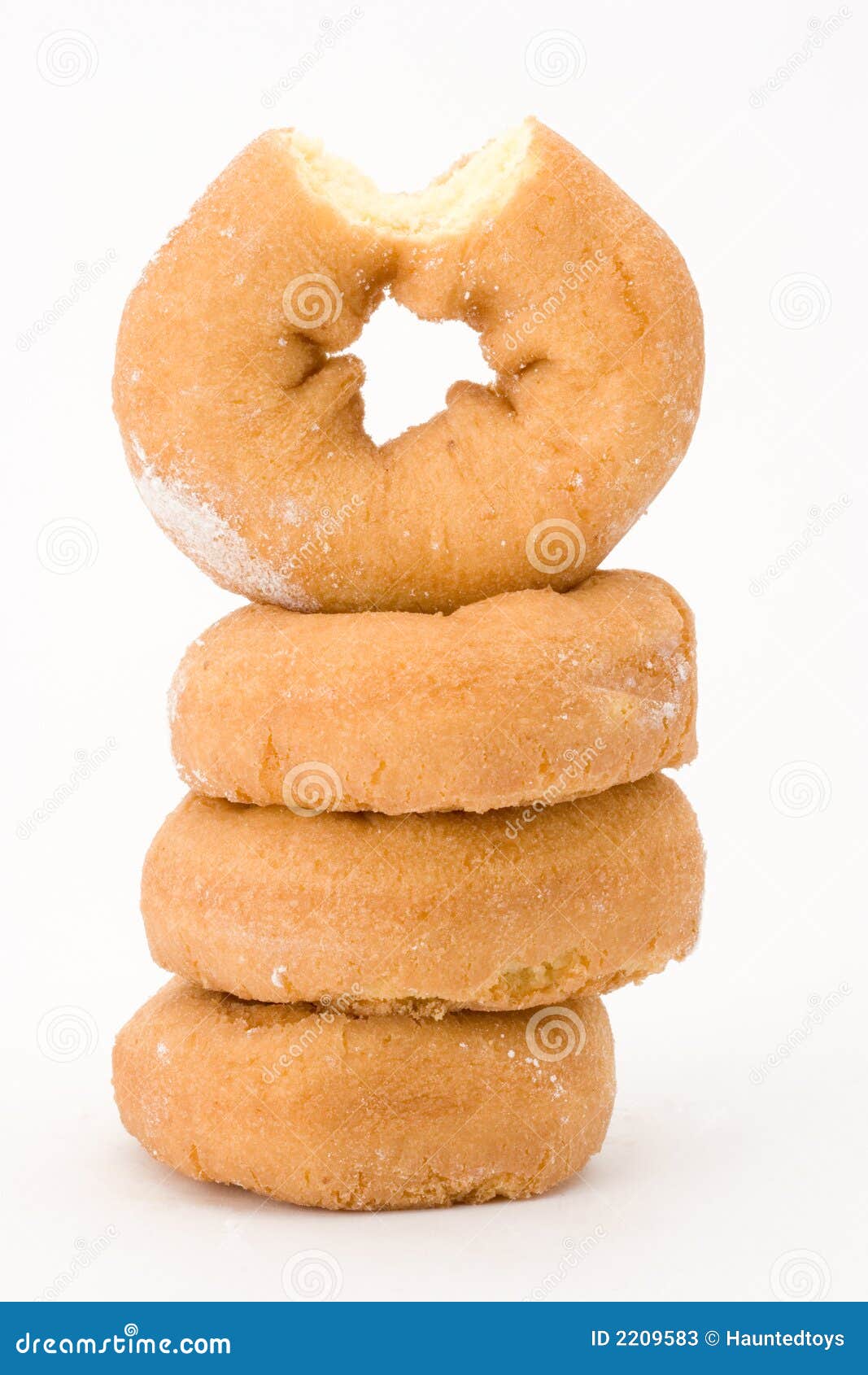 Stack of plain donuts stock image. Image of food, thick - 2209583
