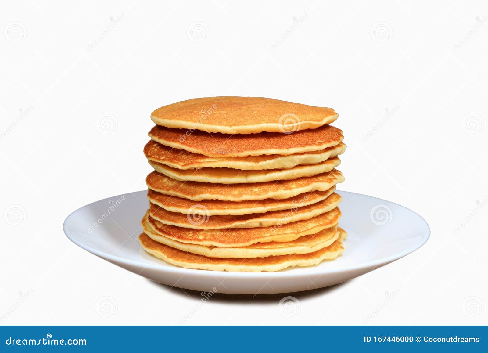 Plain Pancakes On Paper Plate Royalty-Free Stock Photo | CartoonDealer ...
