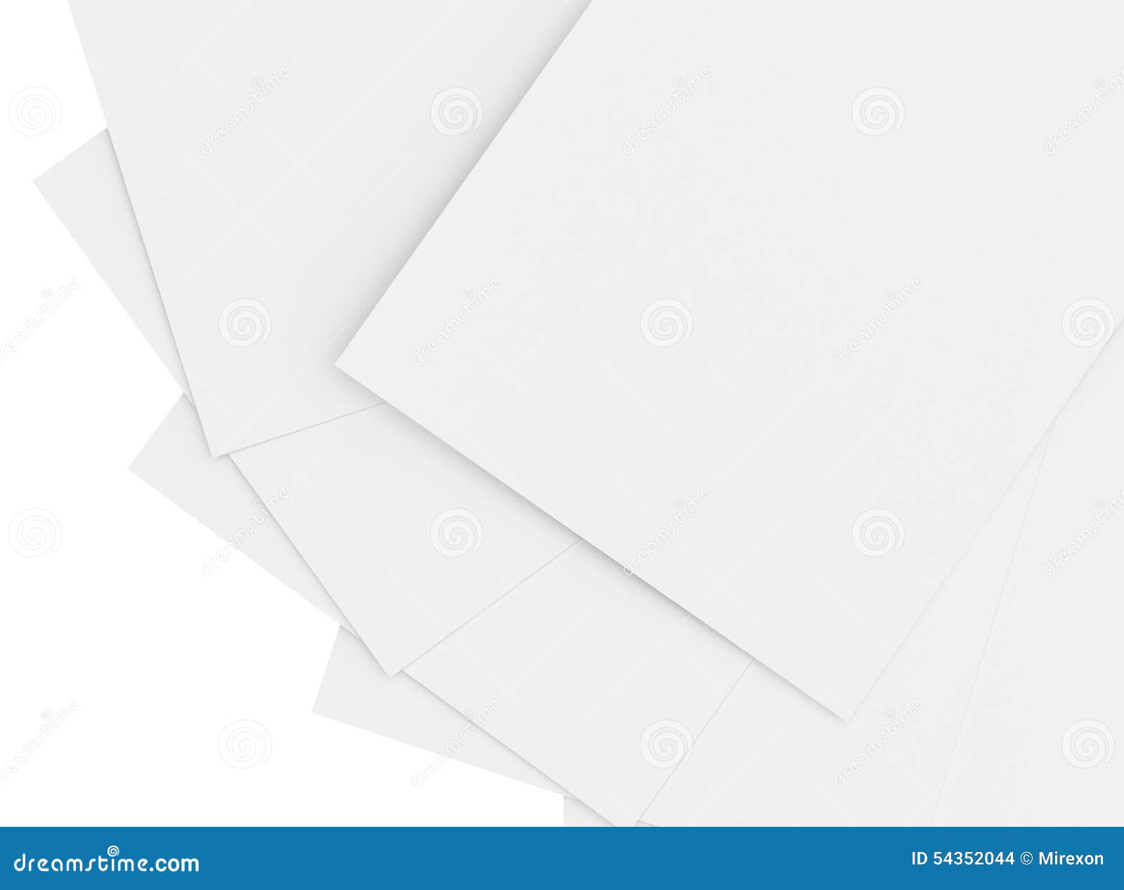 Stack of plain white paper stock illustration. Illustration of copy ...