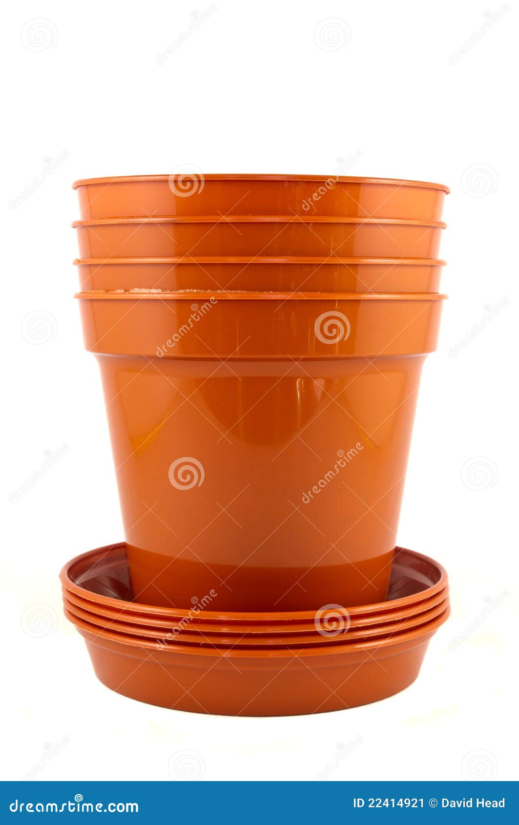 Stack of plant pots stock image. Image of object, isolated - 22414921
