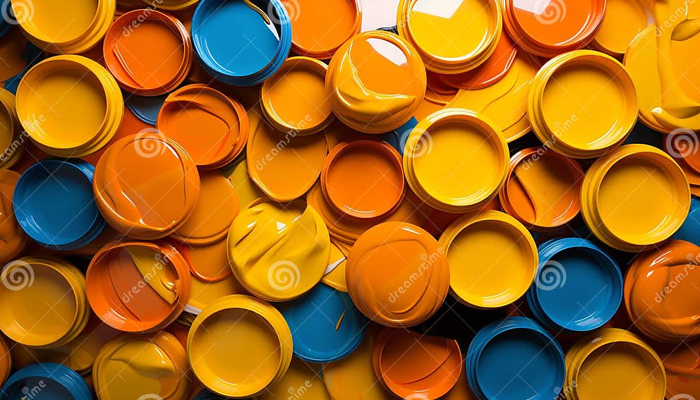 A Stack of Plastic Bottles, a Recycling Heap of Garbage Generated by AI ...