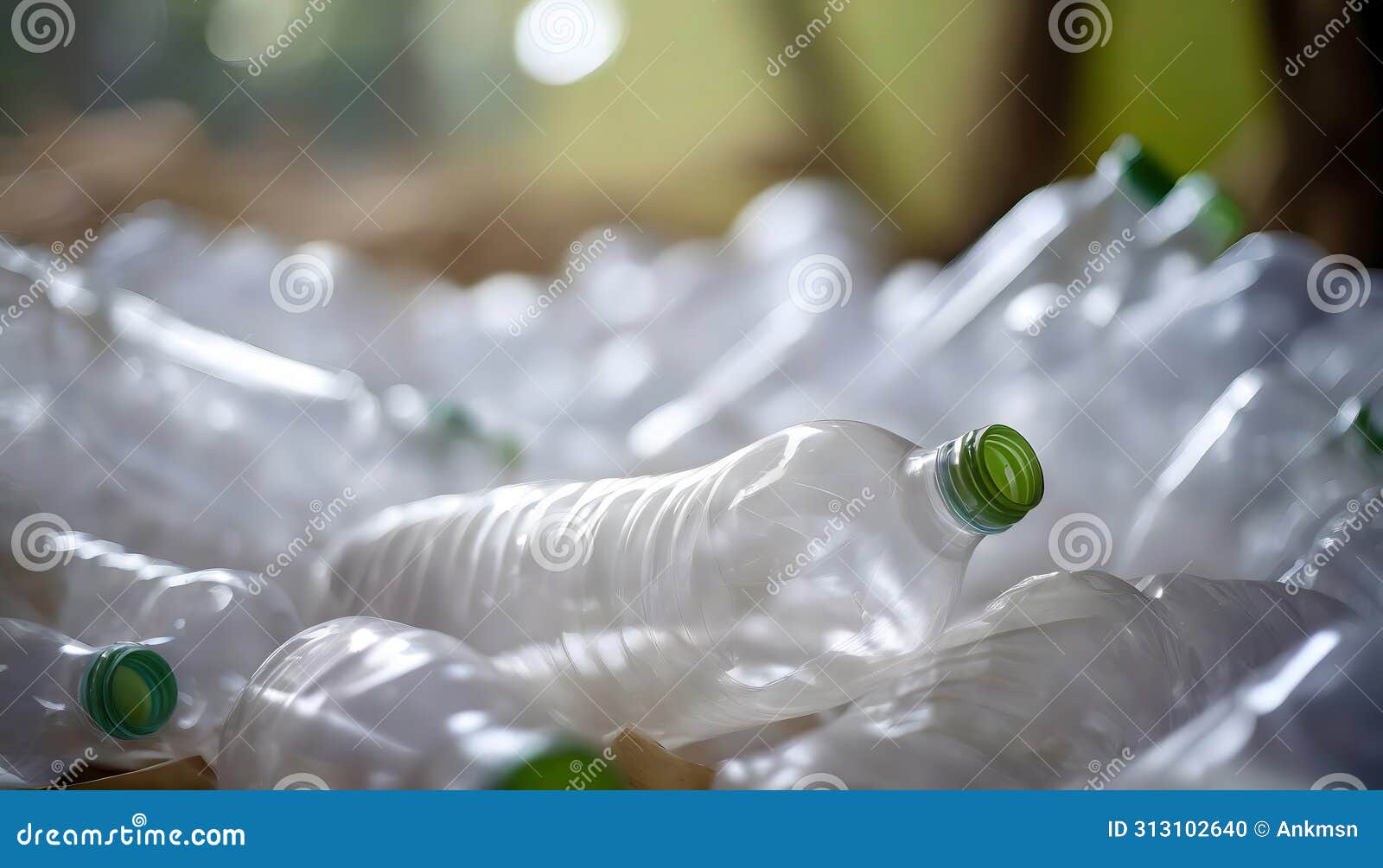 Stack of Plastic Bottles on Table. Generative AI Stock Illustration ...