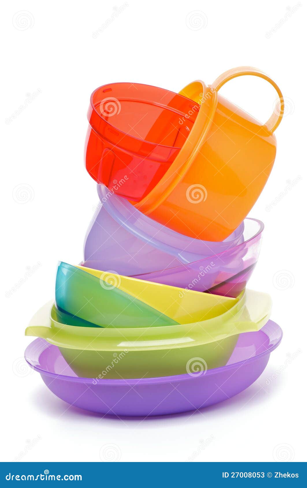 Stack of Plastic Bowls stock image. Image of bowl, plasticware - 27008053