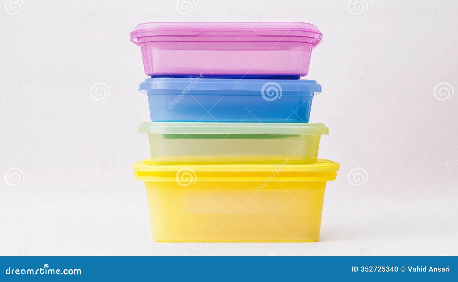 Stack of Plastic Box Package Isolated on White Background Use for ...
