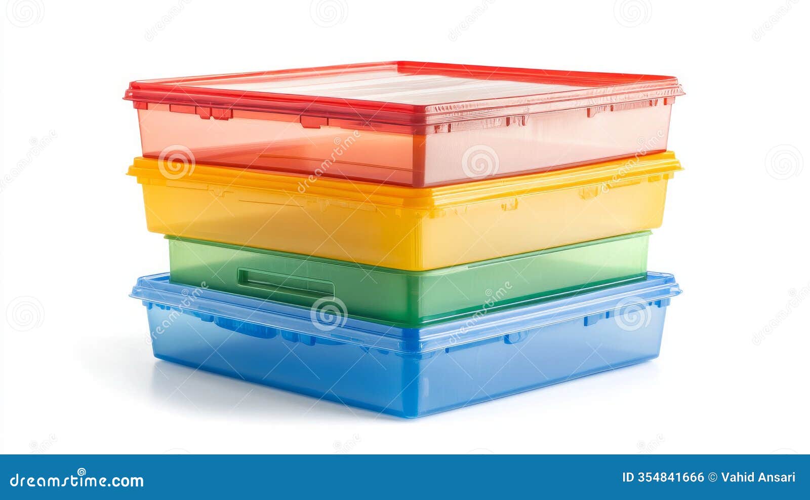 Stack of Plastic Box Package Isolated on White Background Use for ...