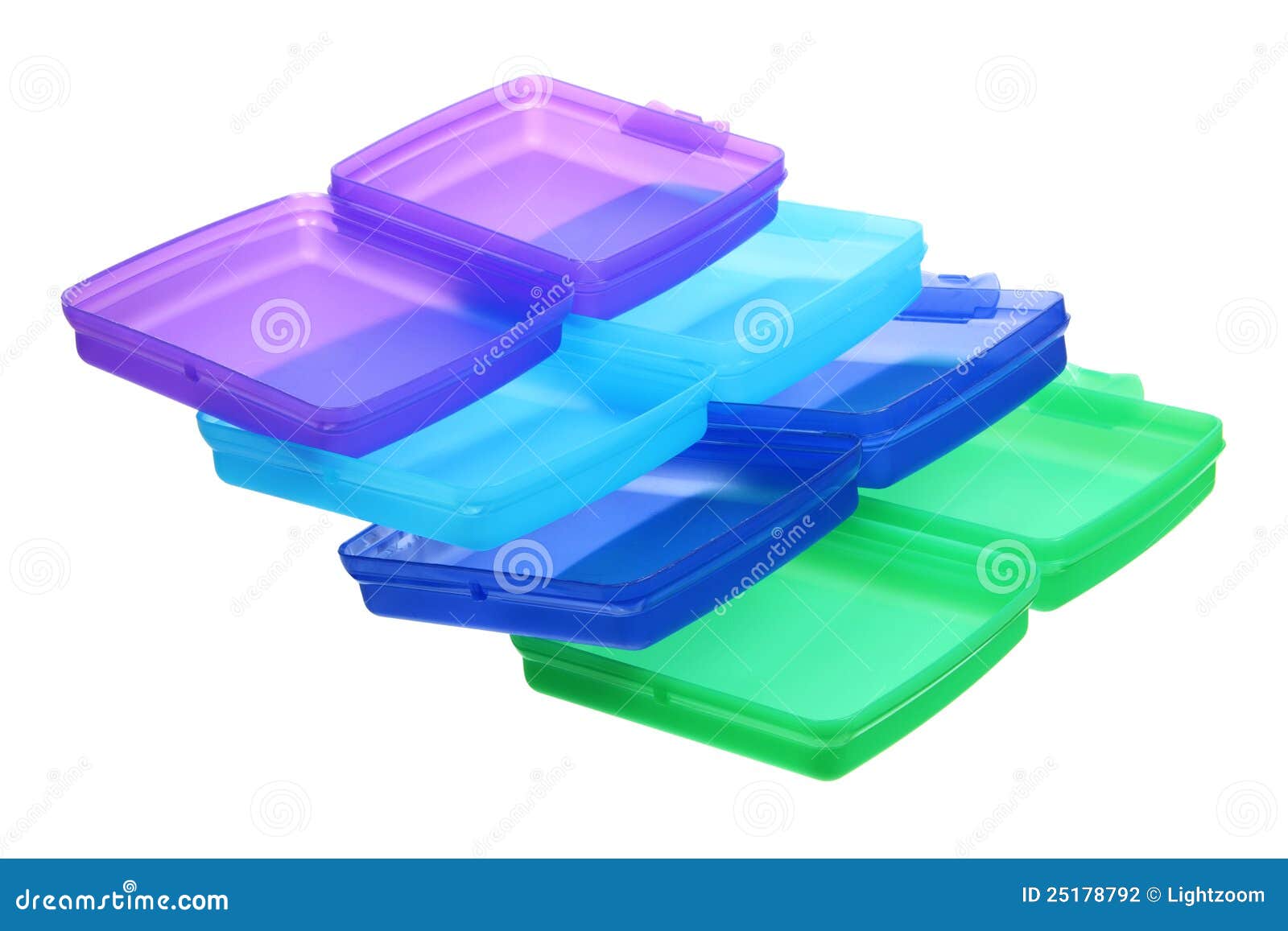 Stack of Plastic Containers Stock Photo - Image of plastic, pile: 25178792