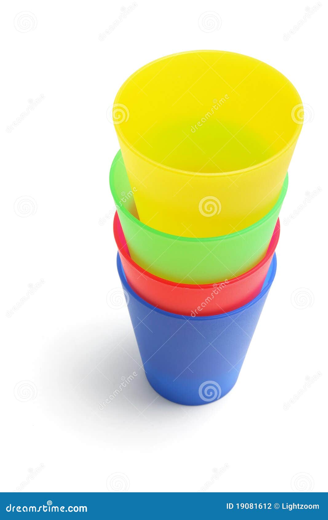 Stack of Plastic Cups stock photo. Image of pile, isolated - 19081612