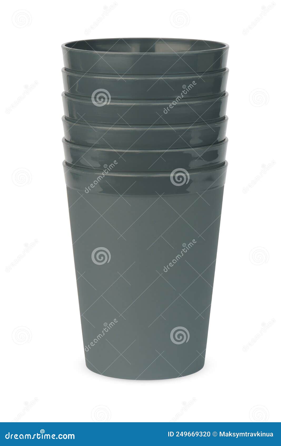 Stack of Plastic Cups on White Background. Stock Photo - Image of glass ...