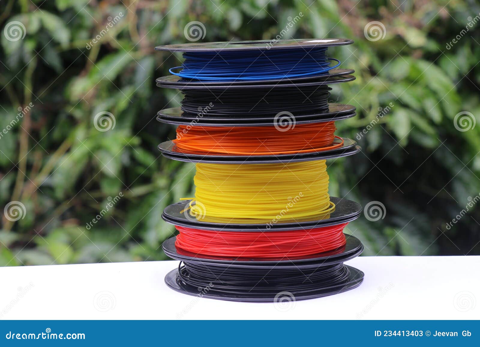 Stack of Plastic Filaments in a Spool Used for Rapid Prototype ...