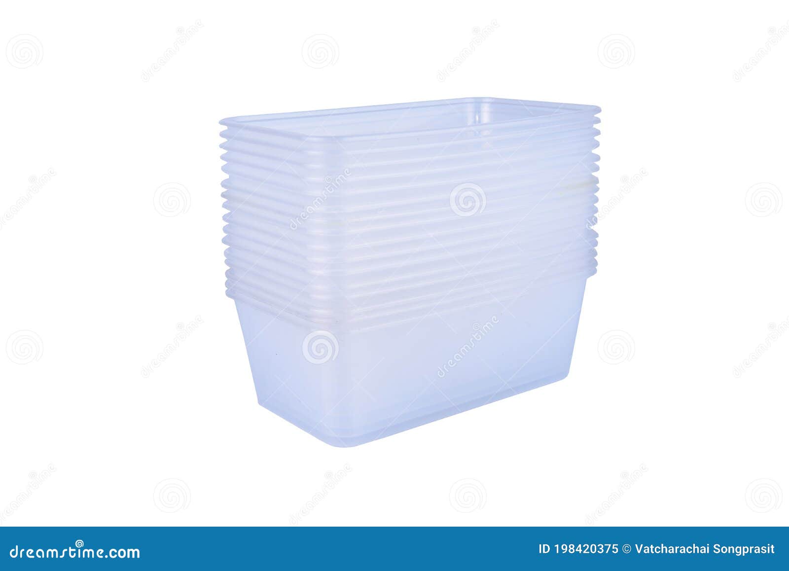 Stack of Plastic Food Container Isolated on White Background Stock ...
