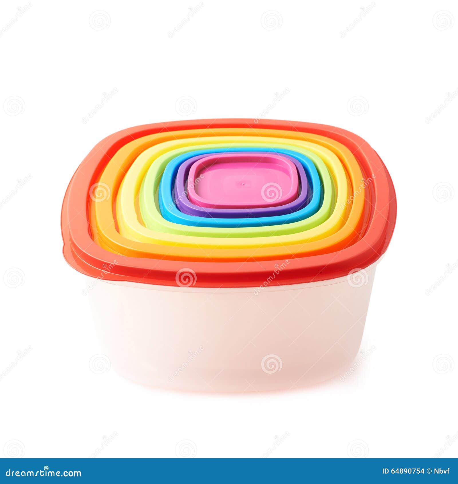 Stack of Plastic Food Containers Isolated Stock Photo - Image of food ...