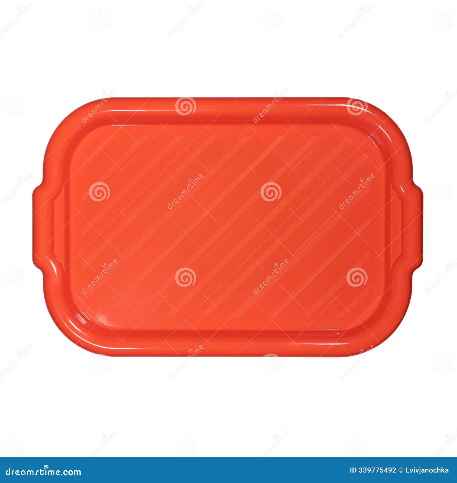 Stack of Plastic Trays for Food Isolated on White Background. Plastic ...