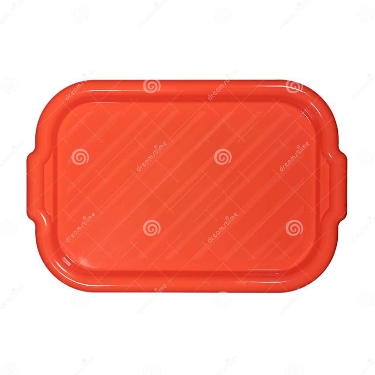 Stack of Plastic Trays for Food Isolated on White Background. Plastic ...