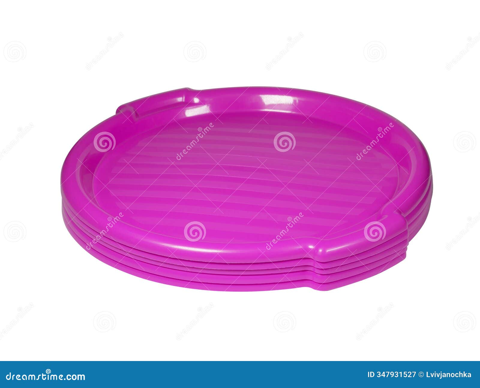 Stack of Plastic Trays for Food Isolated on White Background. Plastic ...