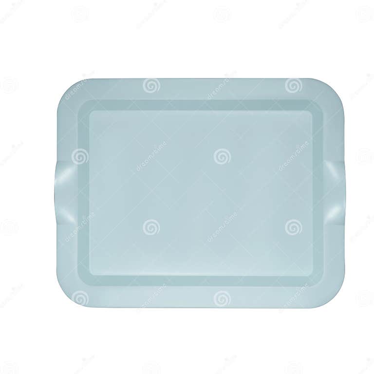 Stack of Plastic Trays for Food Isolated on White Background. Plastic ...