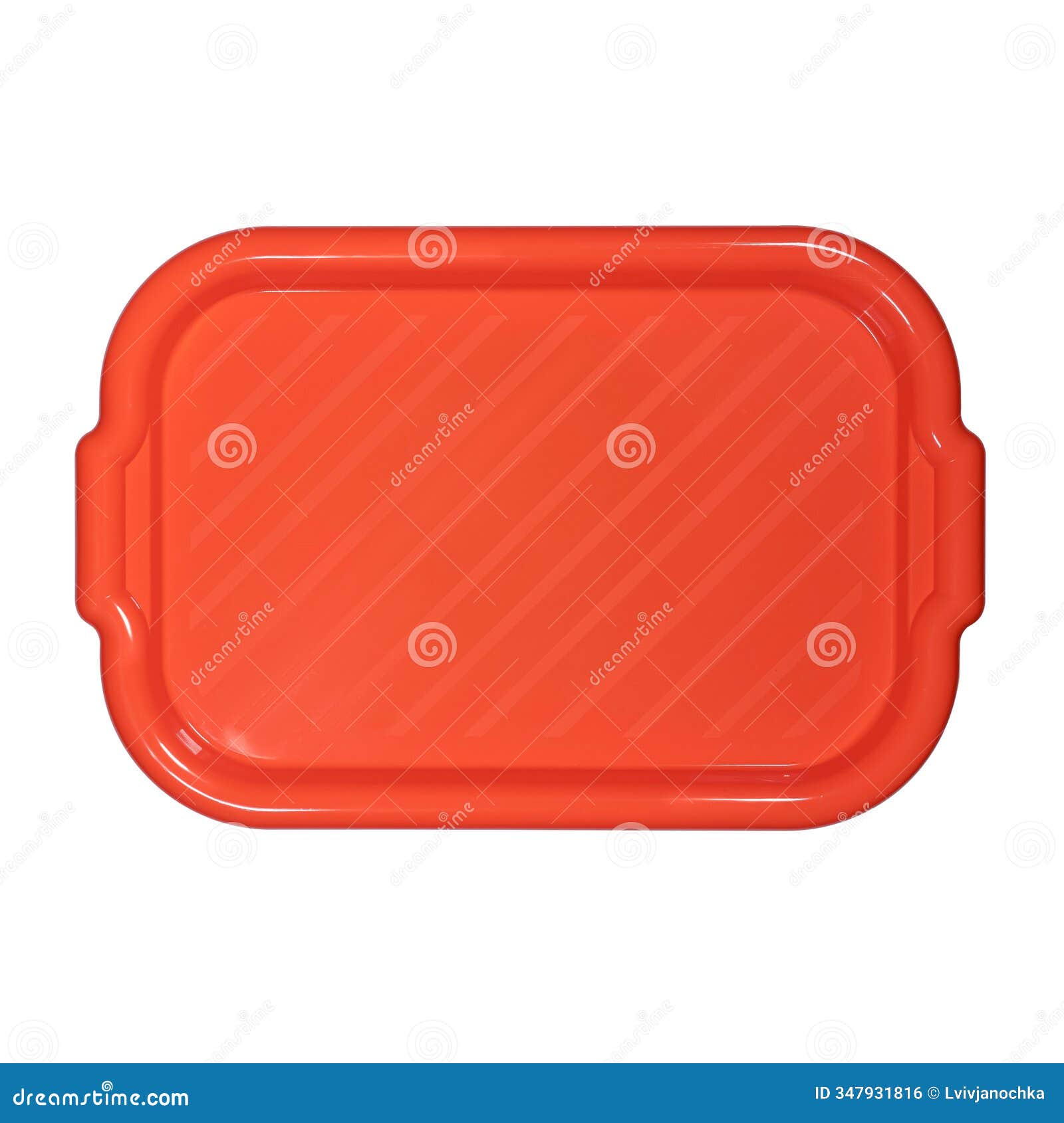 Stack of Plastic Trays for Food Isolated on White Background. Plastic ...