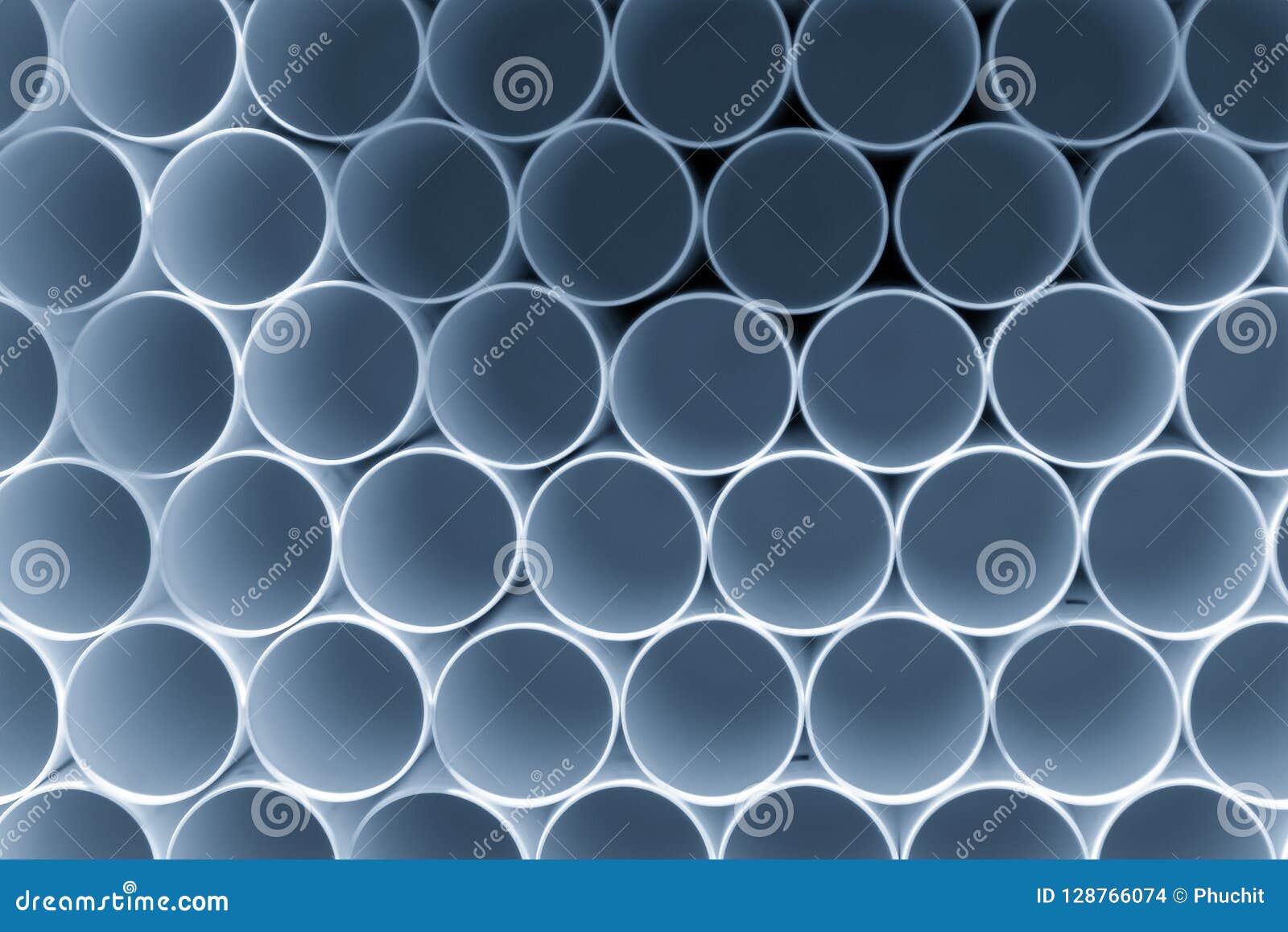 The Stack of the Plastic Tube. Stock Photo - Image of construction ...