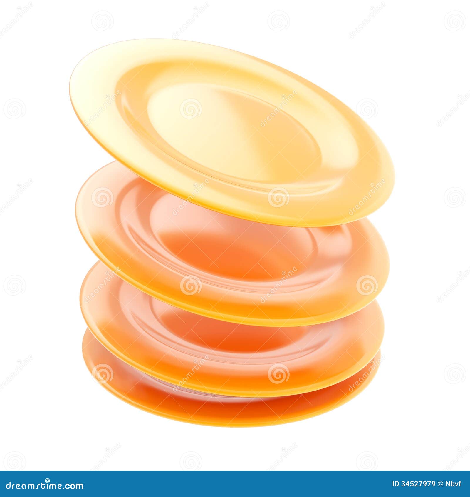 Stack of Plate Dishes in a Motion Isolated Stock Illustration ...