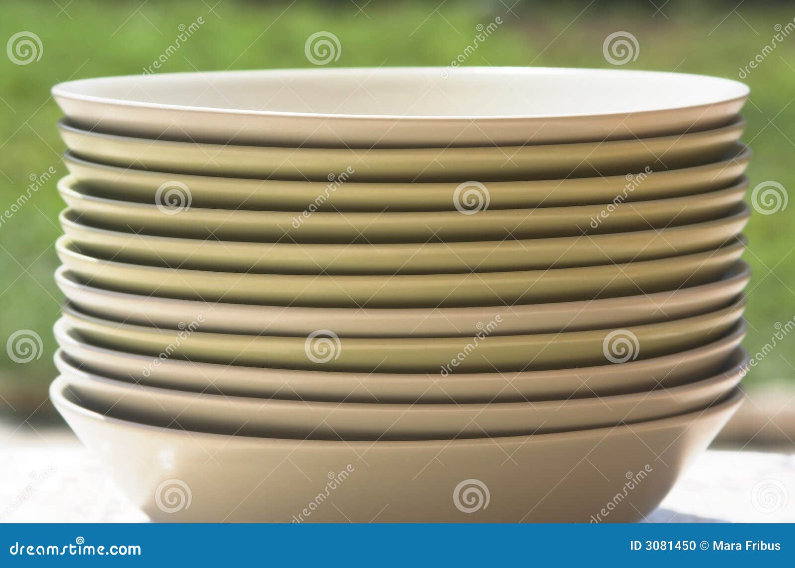 Stack of plates stock photo. Image of outdoors, clean - 3081450