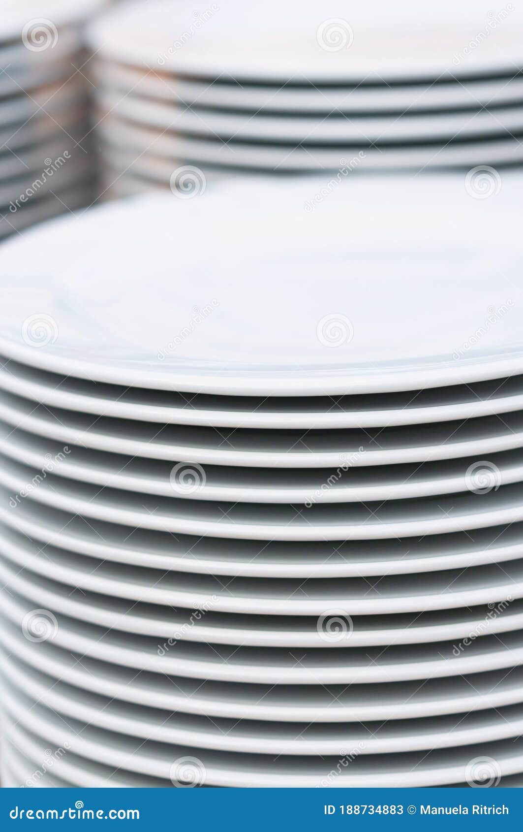 A stack of plates stock image. Image of ceramic, buffet - 188734883
