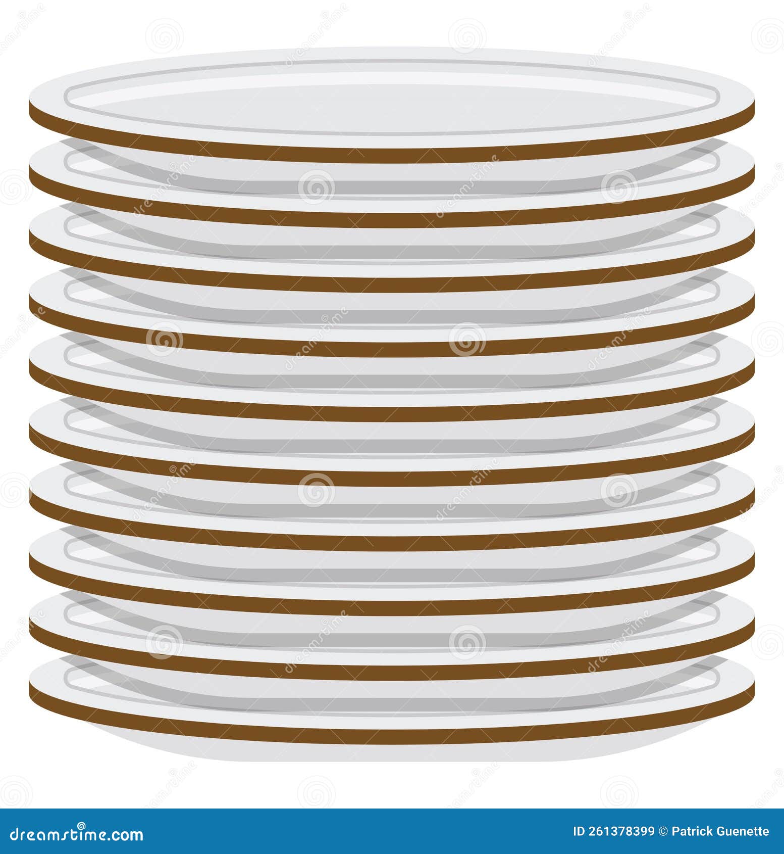 Stack of plates, icon stock vector. Illustration of beer - 261378399