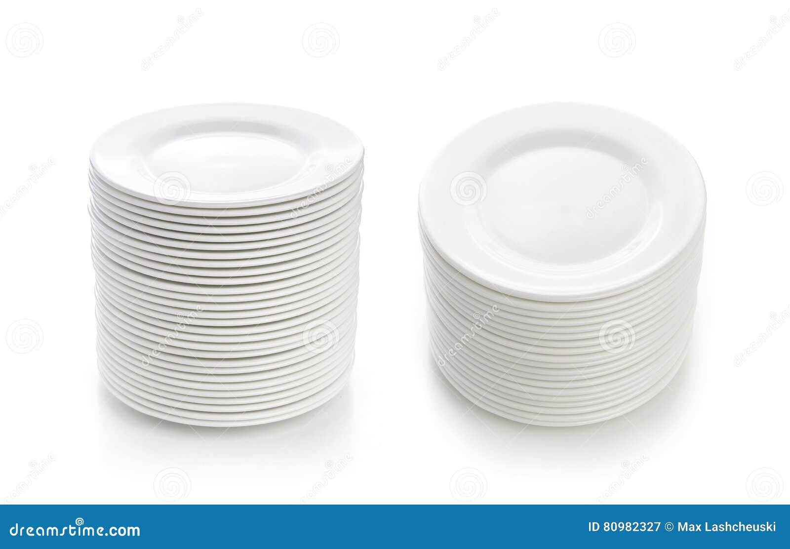 Stack of Plates Isolated on White Background Stock Image - Image of ...