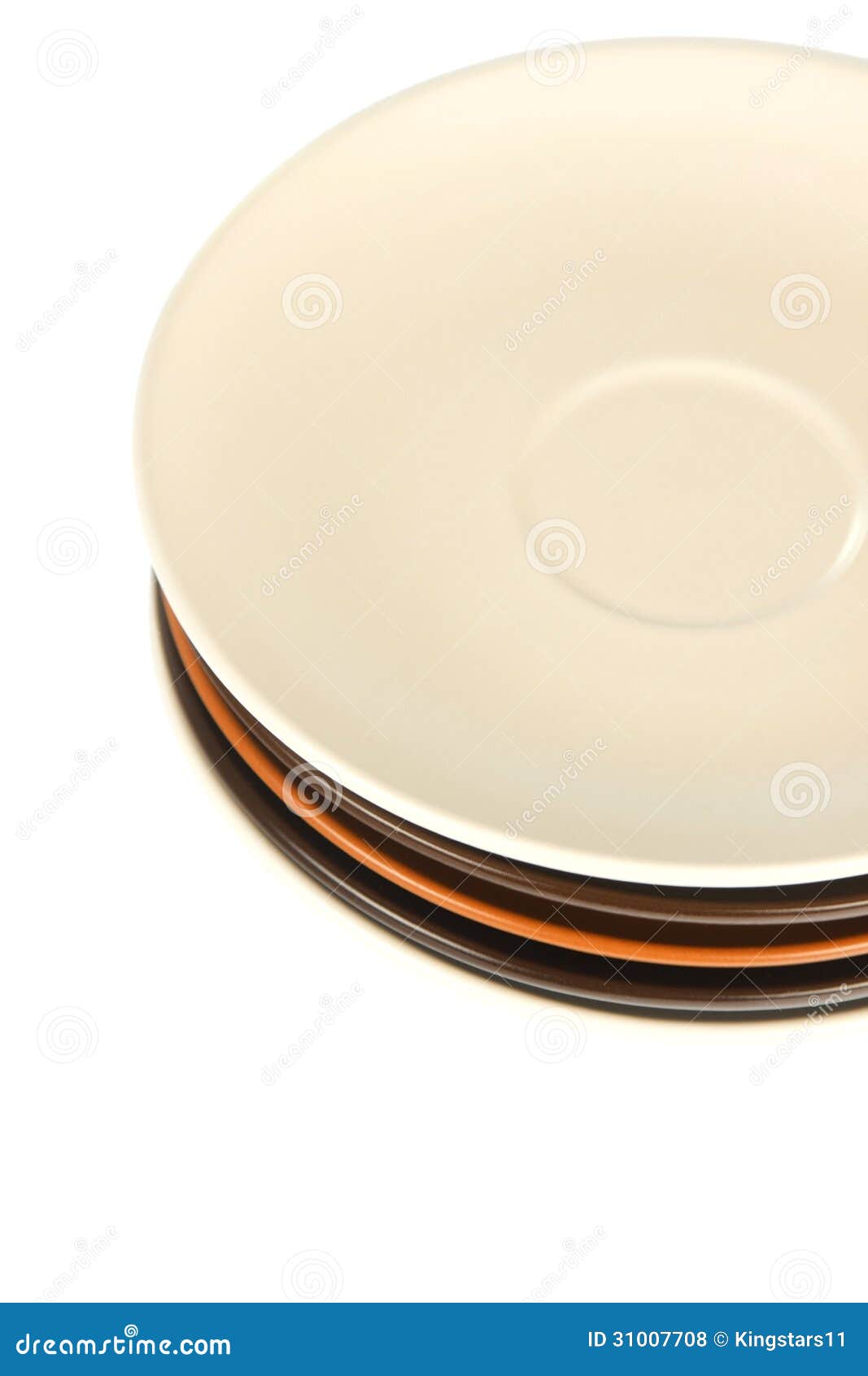 Stack of plates isolated stock photo. Image of kitchenware - 31007708