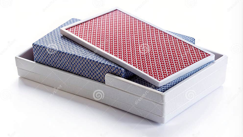 Stack of Playing Cards with Box Isolated on White AI-Created Content ...