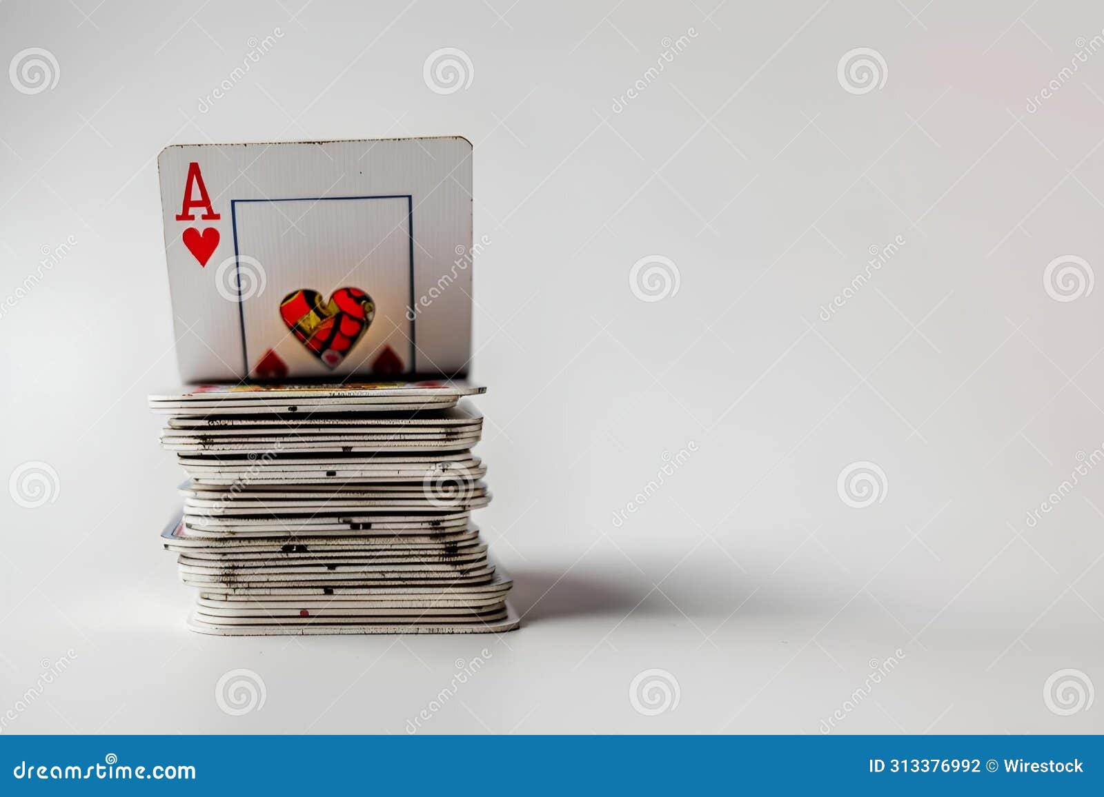 Stack of Playing Cards on a White Surface, AI-generated. Stock ...
