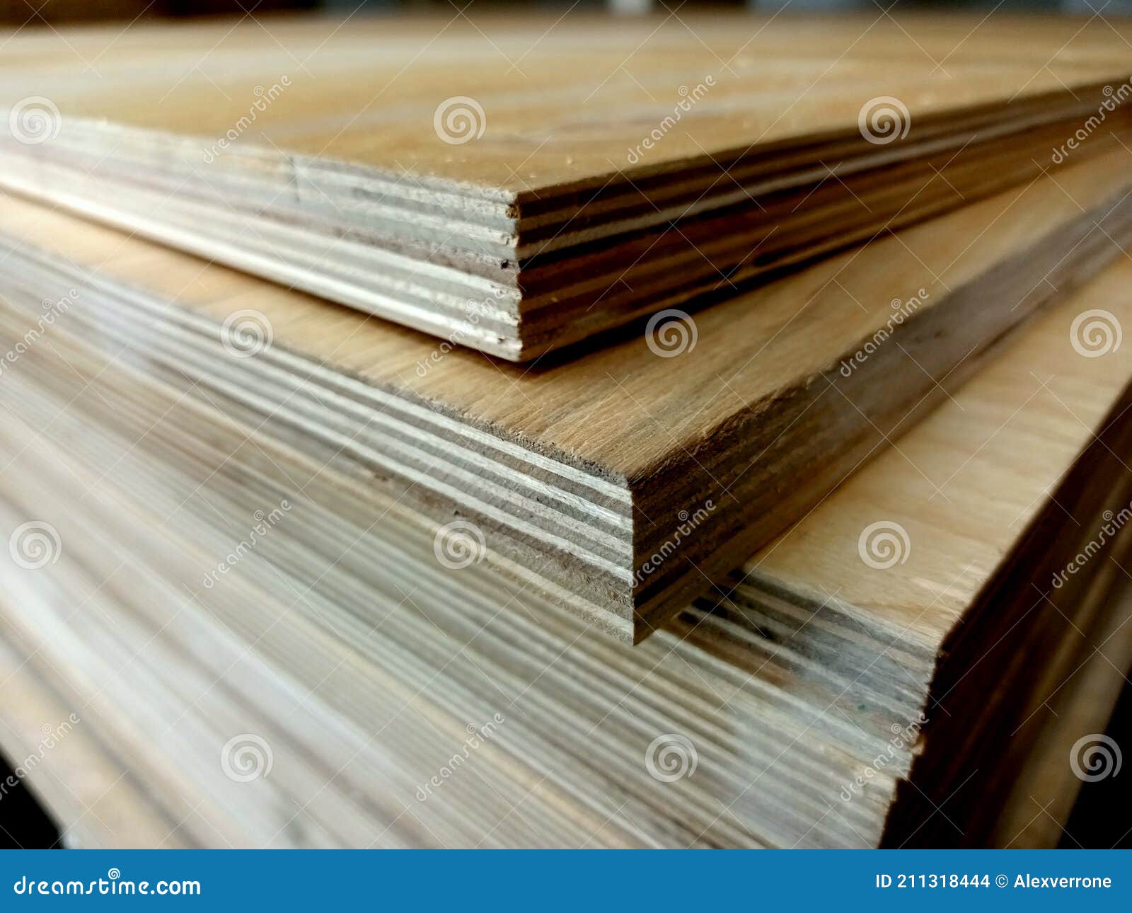 A Stack of Plywood Sheets for Construction Stock Photo - Image of board ...