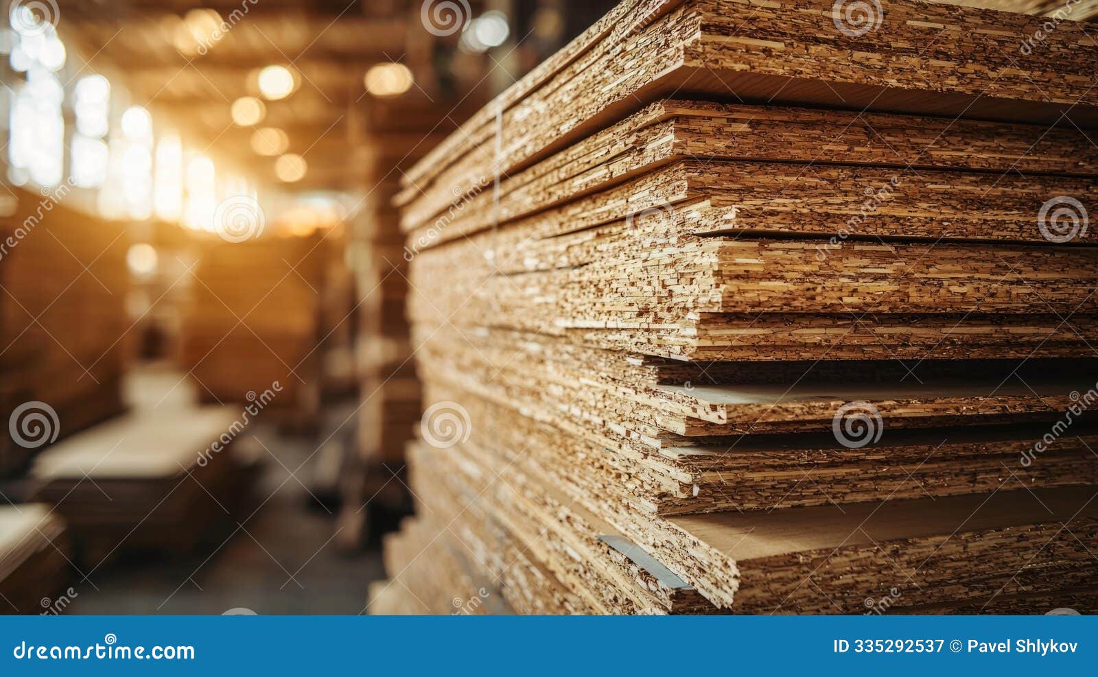 Stack of Plywood Sheets in a Warehouse. Stock Image - Image of ...
