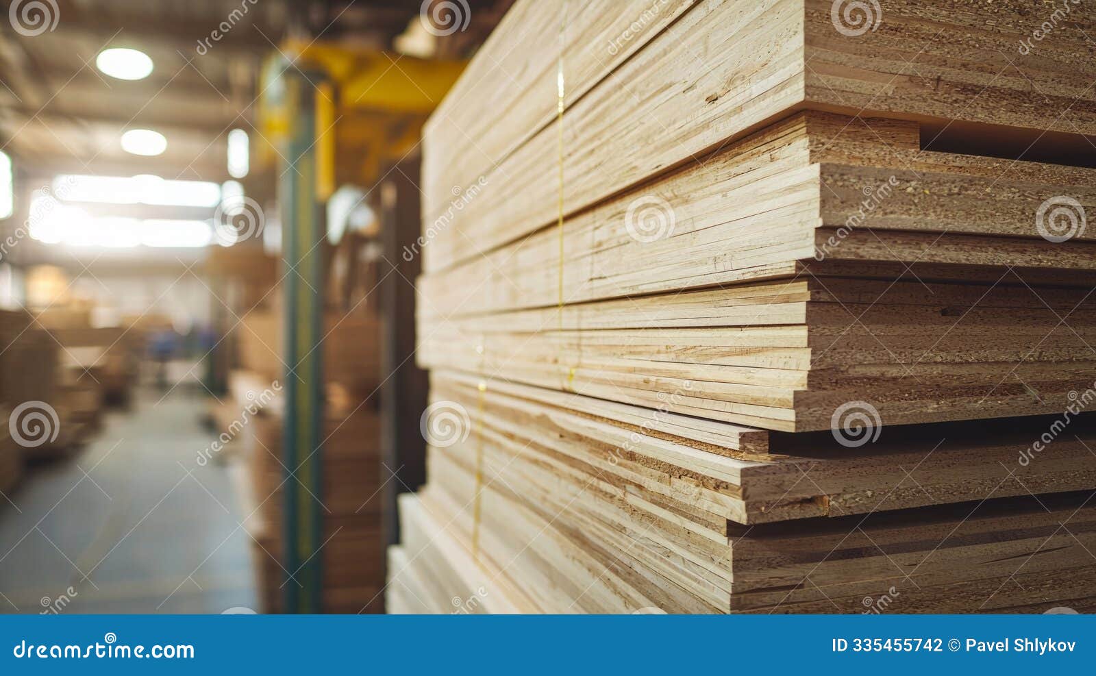 Stack of Plywood Sheets in a Warehouse. Stock Photo - Image of plywood ...