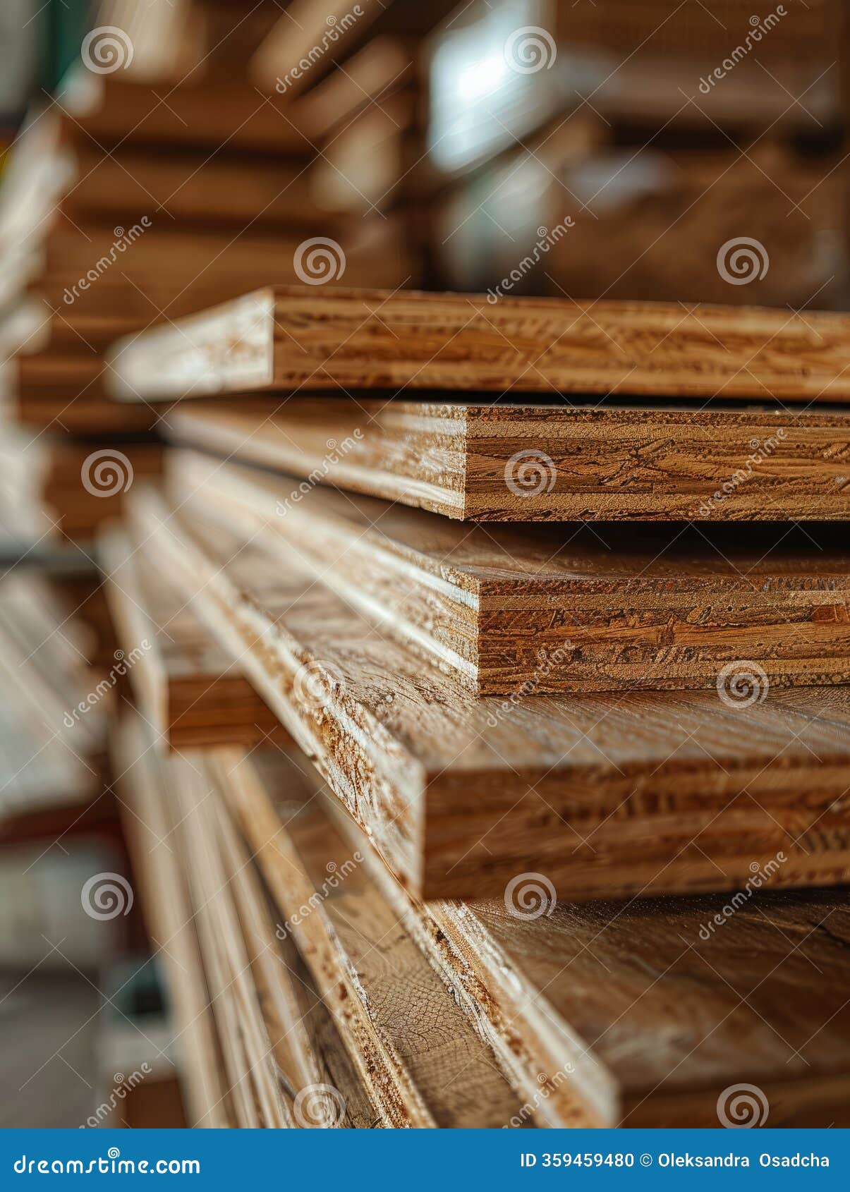 Stack of Plywood Sheets in a Warehouse. Stock Photo - Image of ...