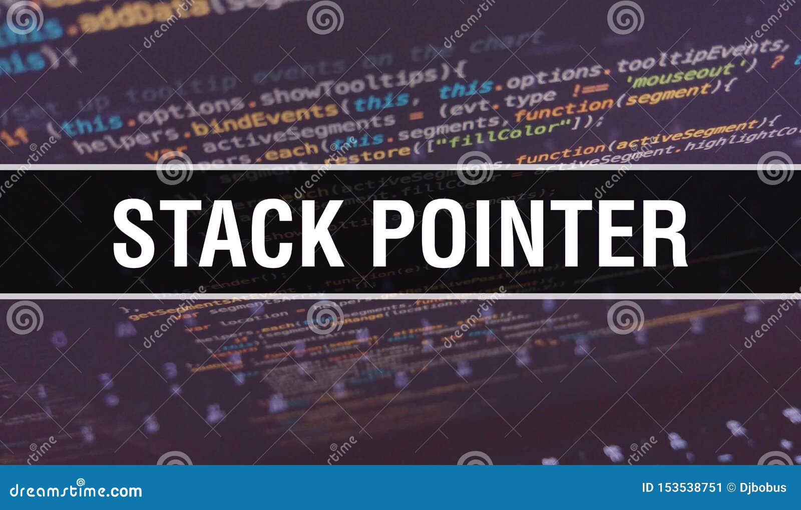 Stack Pointer With Digital Java Code Text Stack Pointer And Computer Software Coding Vector