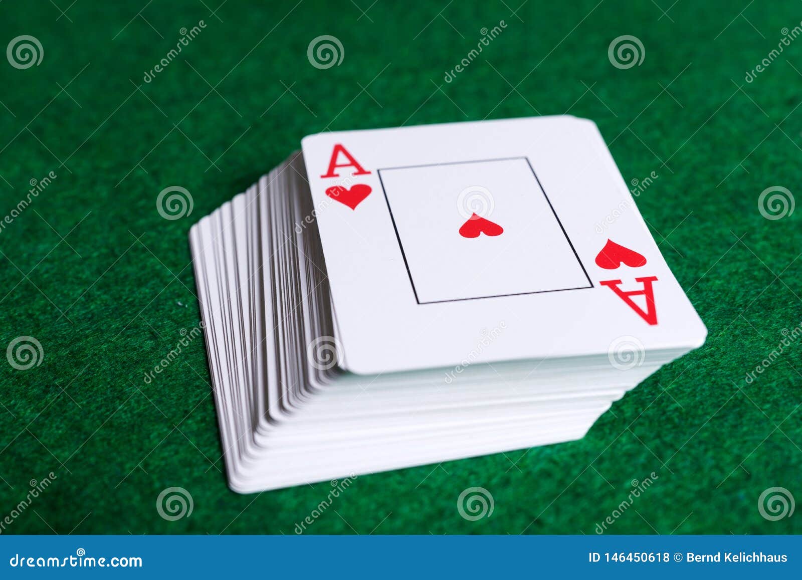 Stack of Poker Cards on the Table Stock Photo - Image of blackjack ...