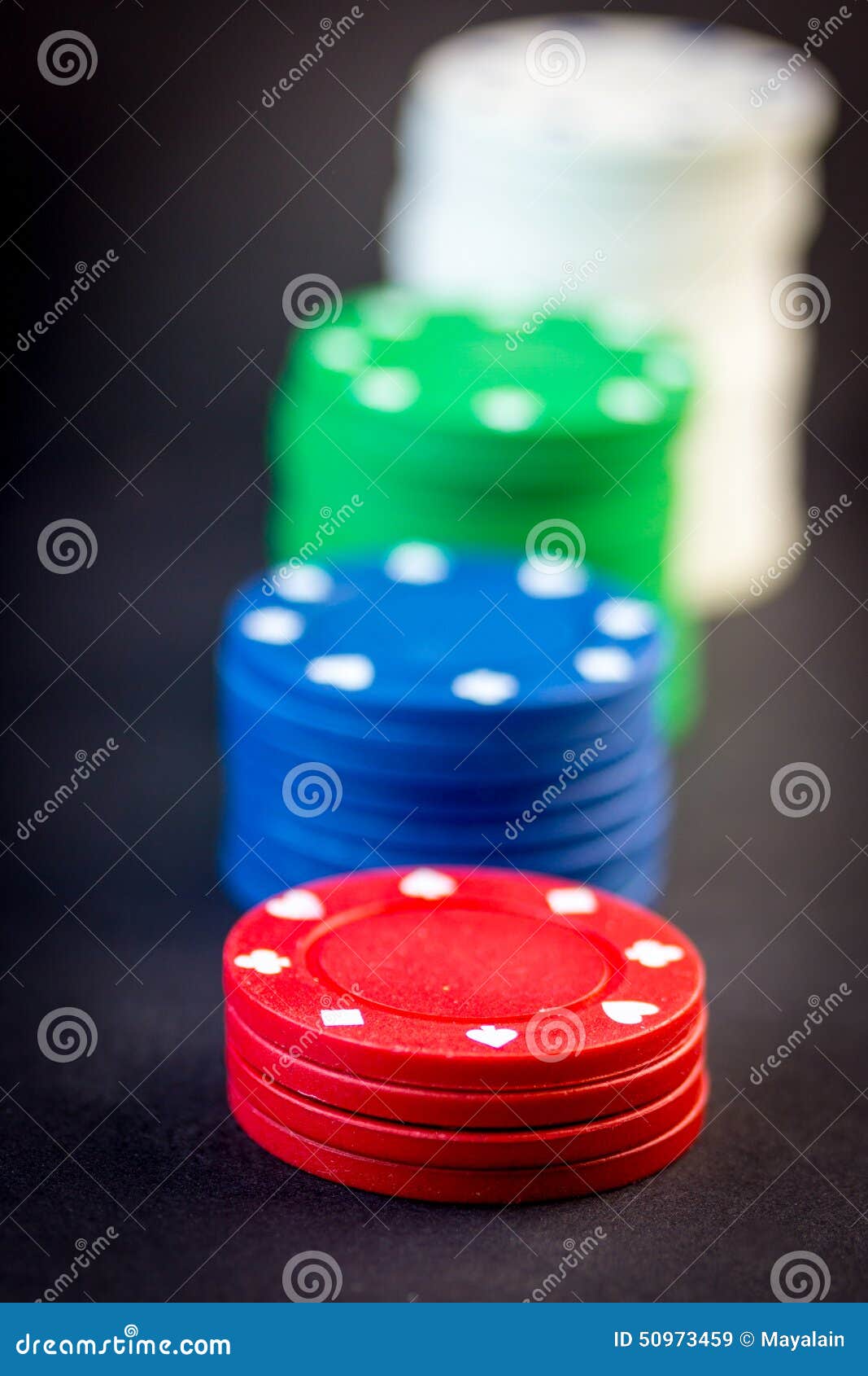 Stack of poker chips stock image. Image of leisure, color - 50973459