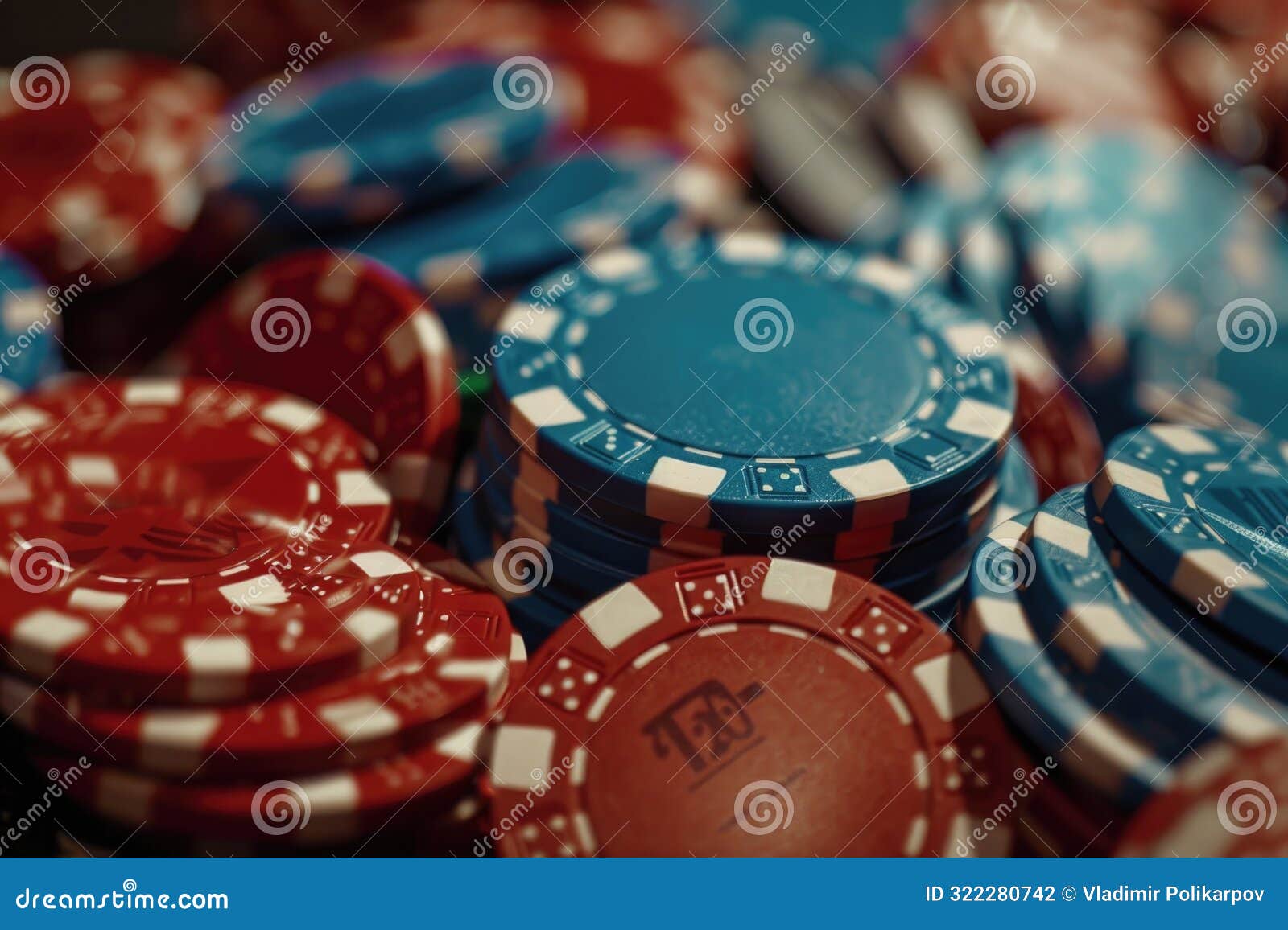 A Stack of Poker Chips Sitting on a Table, Ideal for Use in ...