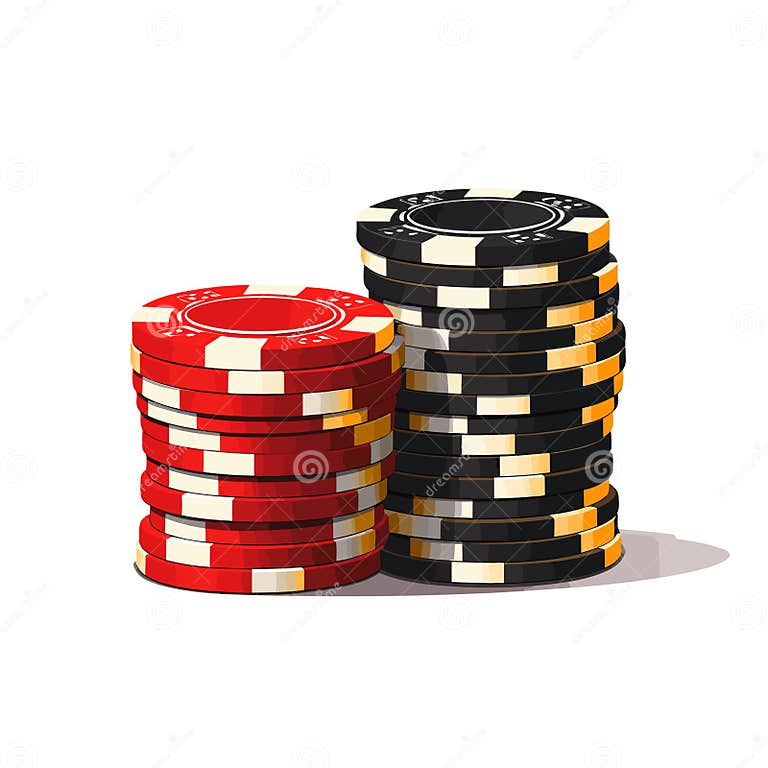 A Stack of Poker Chips Vector Flat Minimalistic Isolated Illustration ...